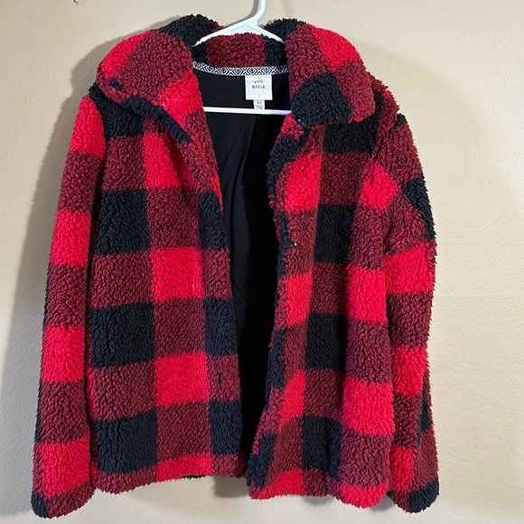 Knox Rose | Jackets & Coats | Knox Rose Buffalo Red Plaid Sherpa Jacket ...